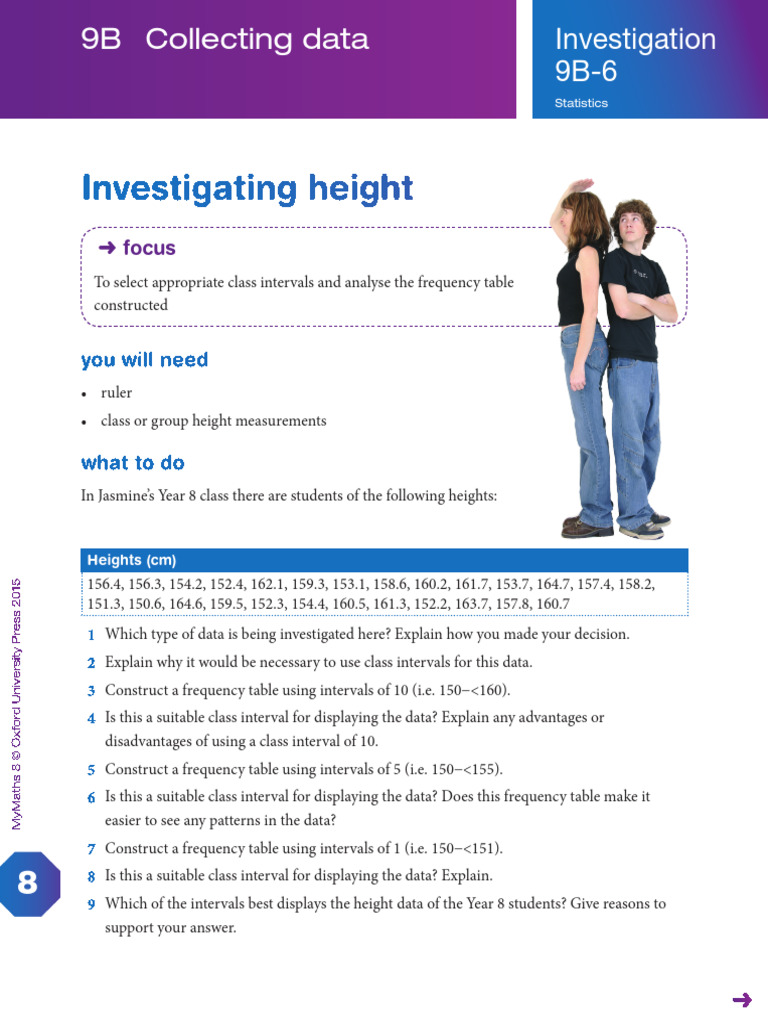 Year 8 Height Data Analysis | PDF | Statistics | Applied Mathematics