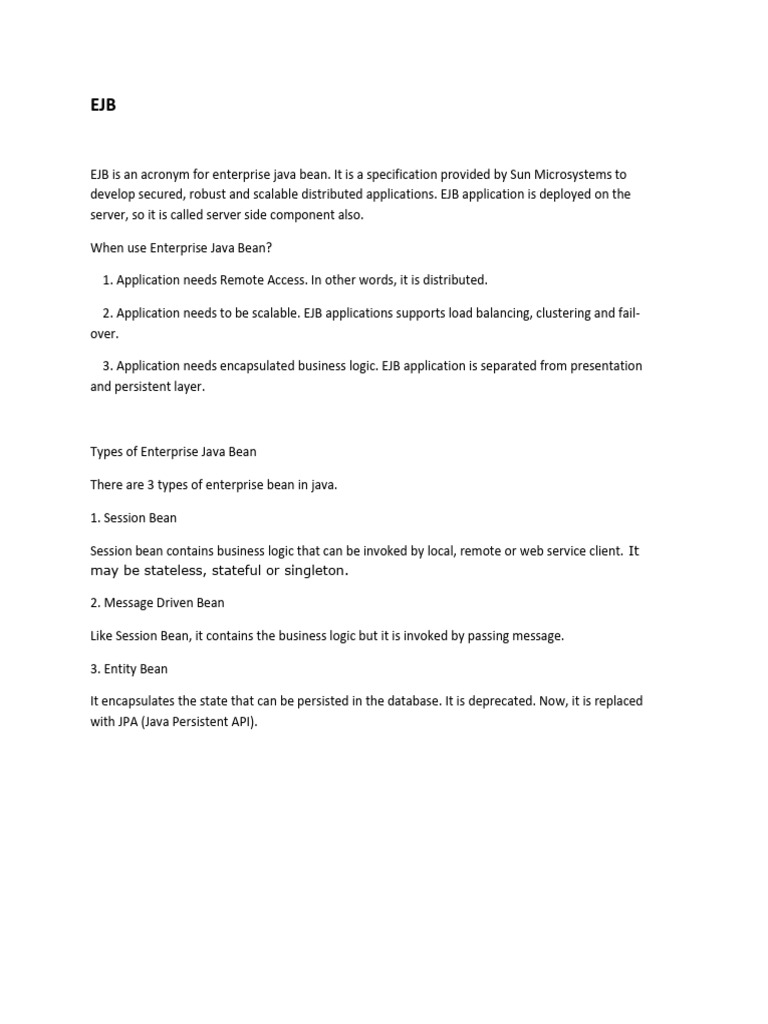 Unit 4 Ejb JDBC | PDF | Software | Computer Science Unit 4 Ejb JDBC | PDF | Software | Computer Science