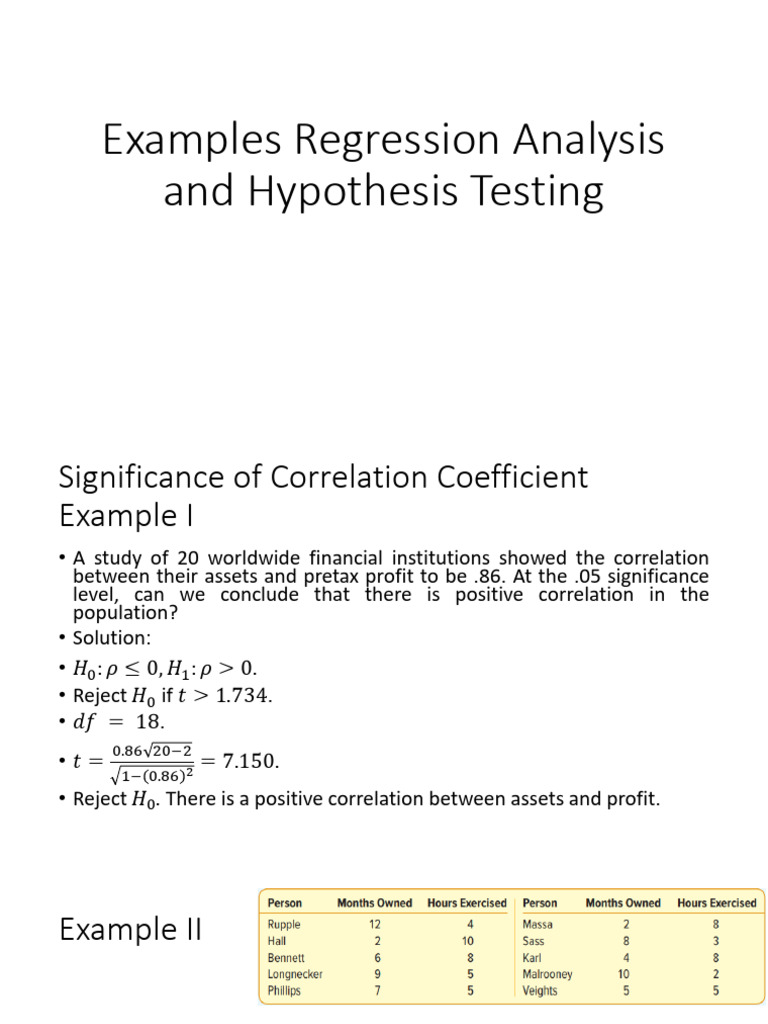 Examples Correation and Regression | PDF | Statistical Significance ... Examples Correation and Regression | PDF | Statistical Significance ...