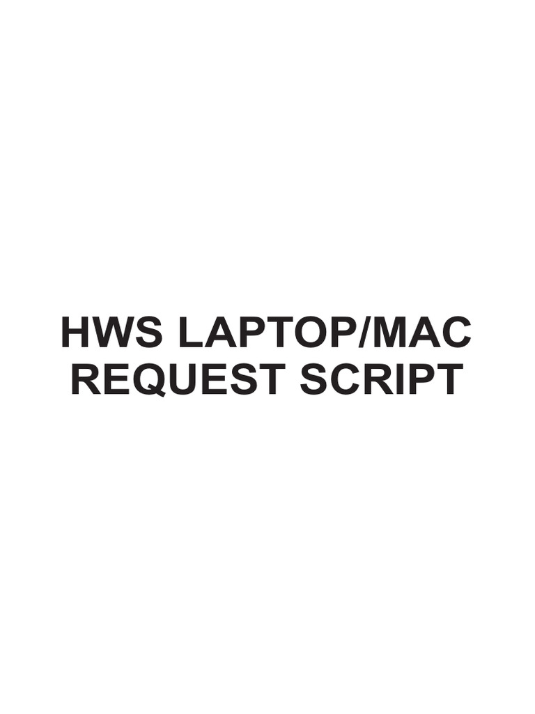 Script Request | PDF