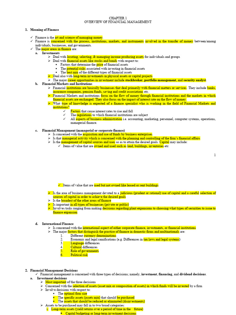 FM-lecture Note-Chapter 1 | PDF | Financial Markets | Stocks FM-lecture Note-Chapter 1 | PDF | Financial Markets | Stocks