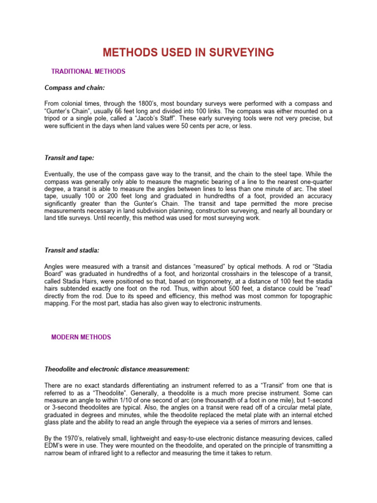 Surveying Methods: Traditional to Modern | PDF | Surveying | Global ...