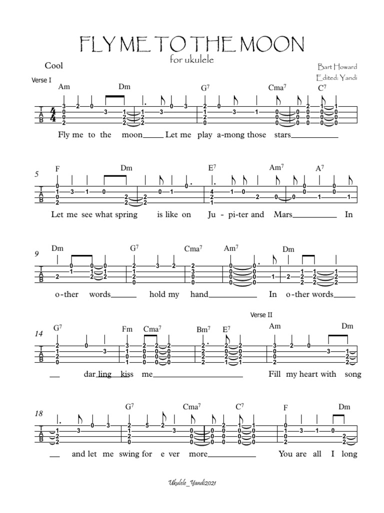 FLY ME TO THE MOON Ukulele | PDF