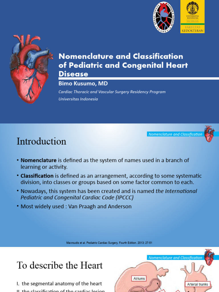 Nomenclature and Classification of Pediatric and Congenital Heart | PDF ...