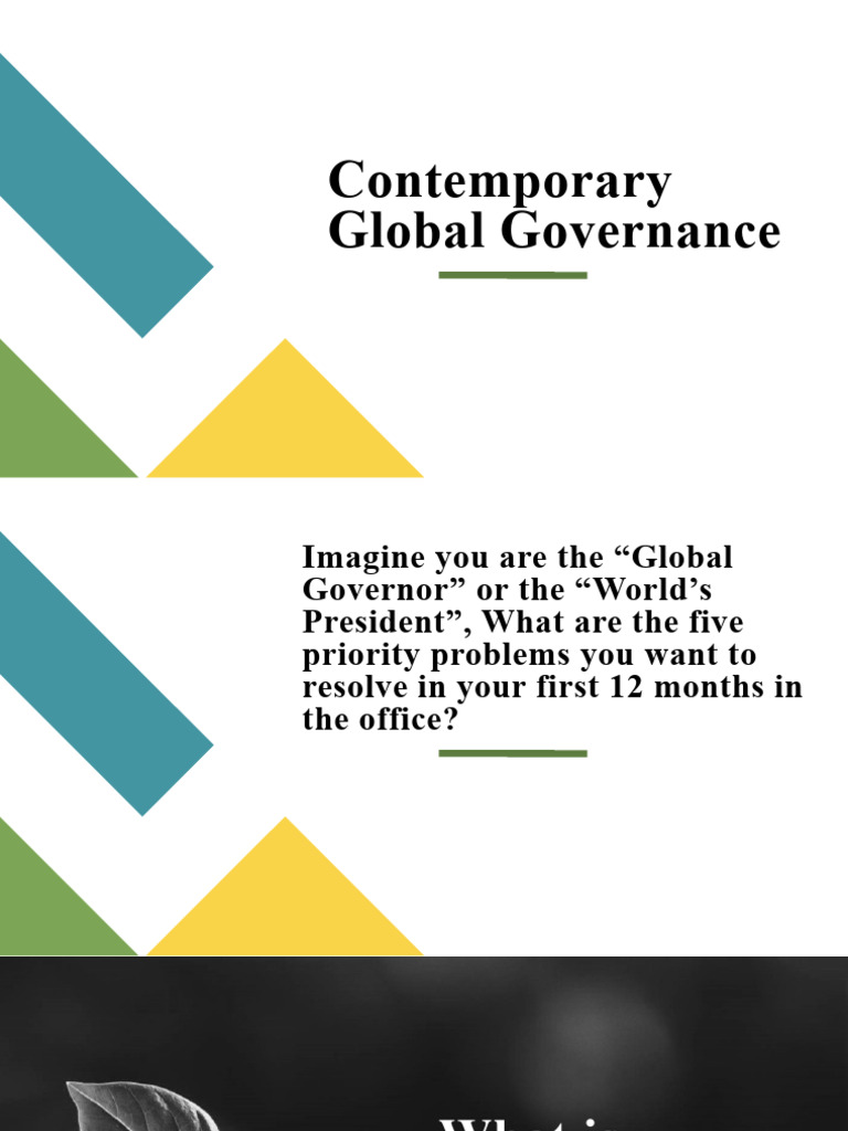 Contemporary Global Governance | PDF | United Nations | International ...