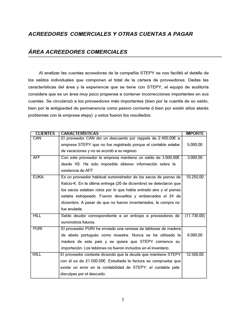 10 Proveedores | PDF | Contabilidad | Auditoría