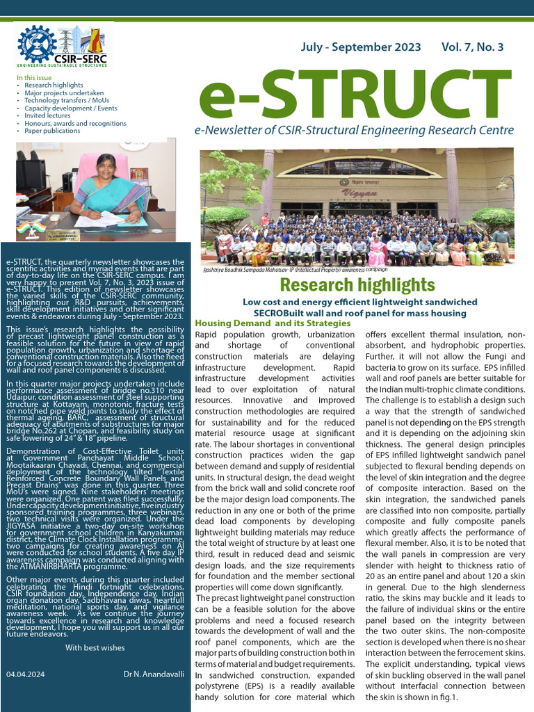 eSTRUCT - E Newsletter of CSIR-SERC | PDF | Truss | Buckling