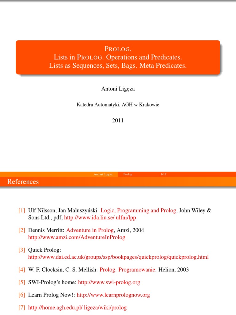 Prolog Lists | PDF | Formalism (Deductive) | Teaching Mathematics