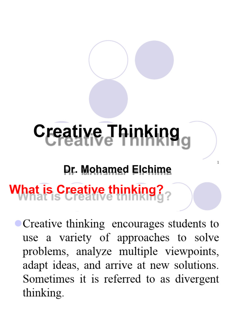 Lecture 1 DBA | PDF | Thought | Creativity