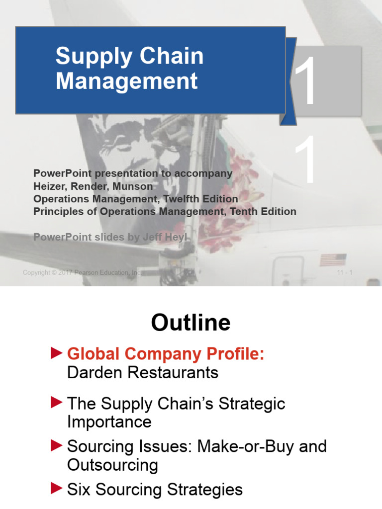 Chapter 11 Supply Chain Management | PDF | Supply Chain | Supply Chain Management
