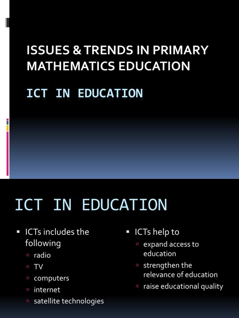 Ict in Maths Education | PDF | Educational Technology | Teachers