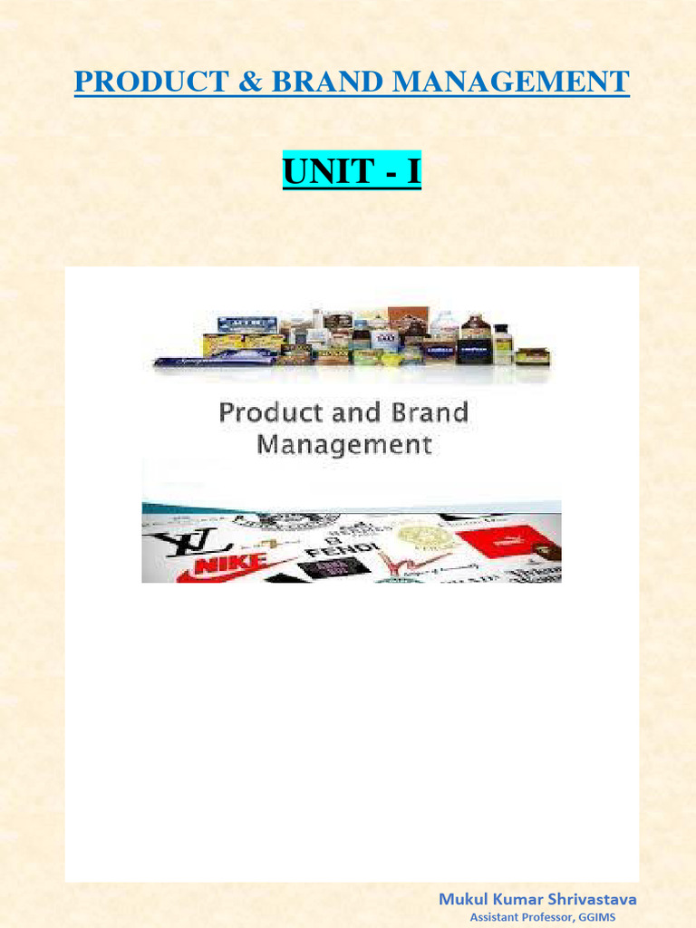 Unit 1 (PBM) | PDF | Product (Business) | Brand