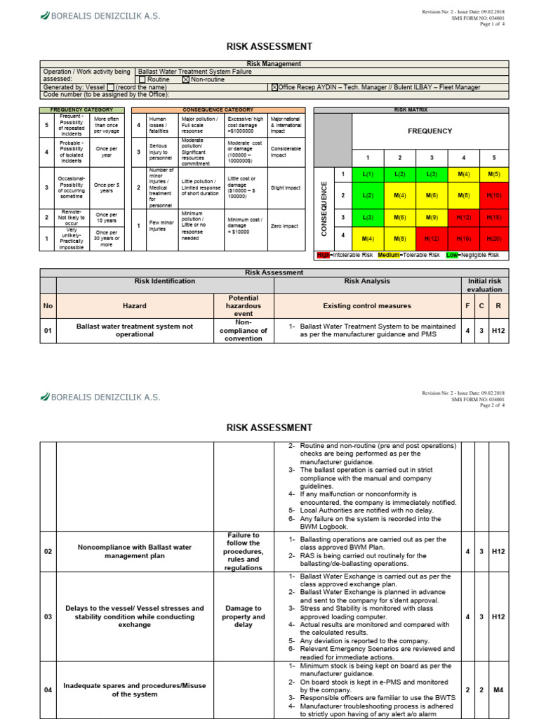 BWTS Failure | PDF | Risk | Safety