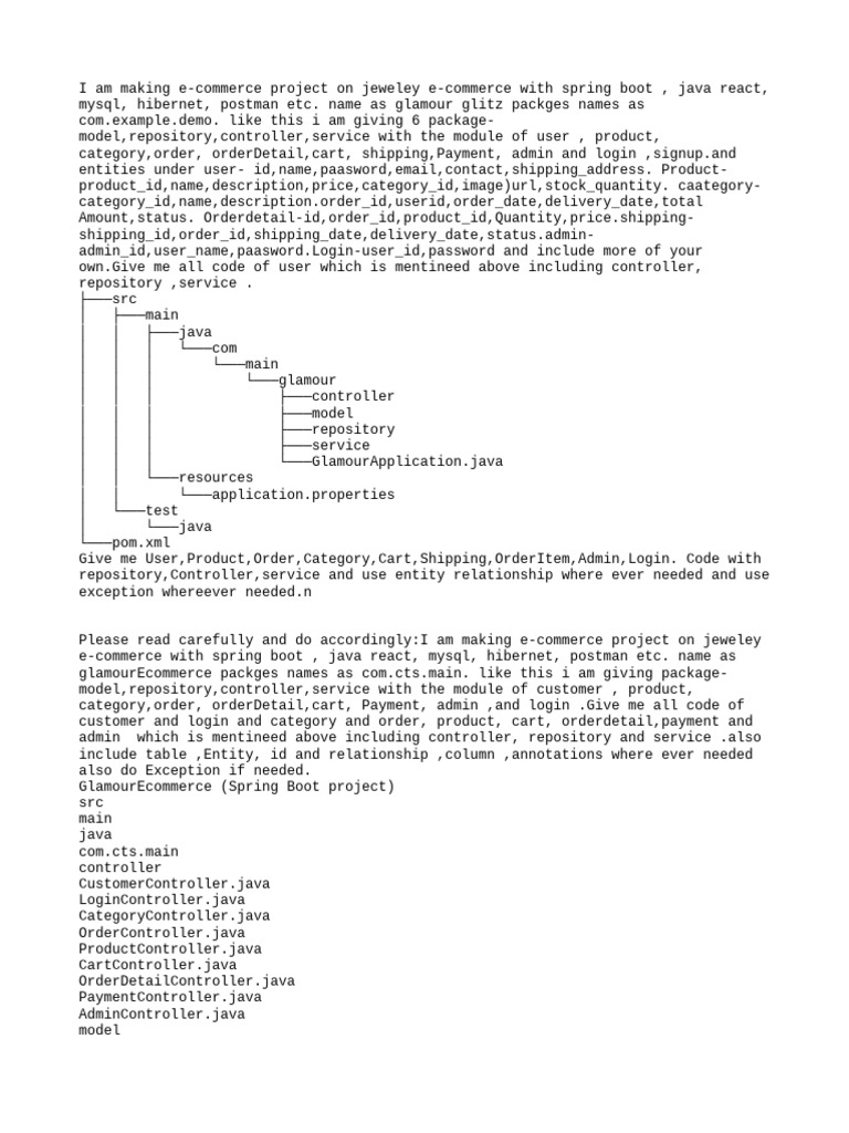 I Am Making E-Commerce Project On J | PDF | Java (Programming Language ...