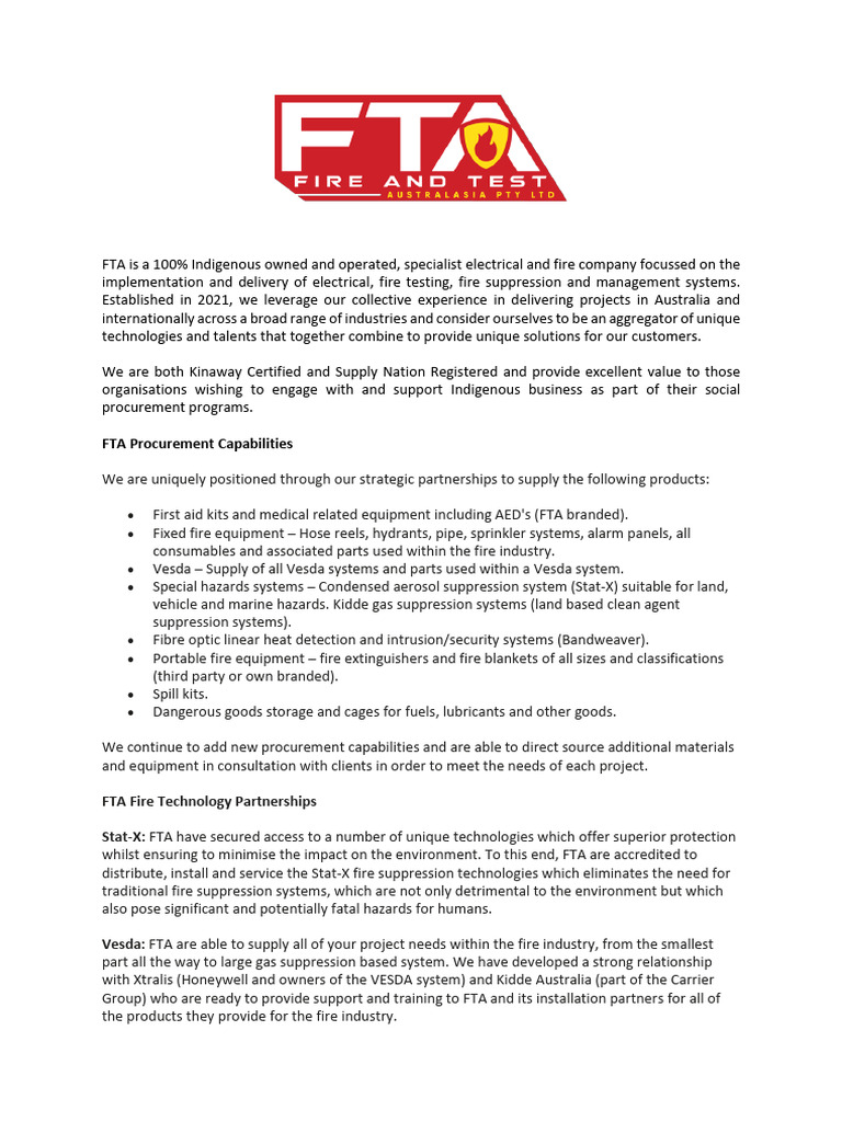 FTA - Procurement Capability | Download Free PDF | Firefighting | Fires