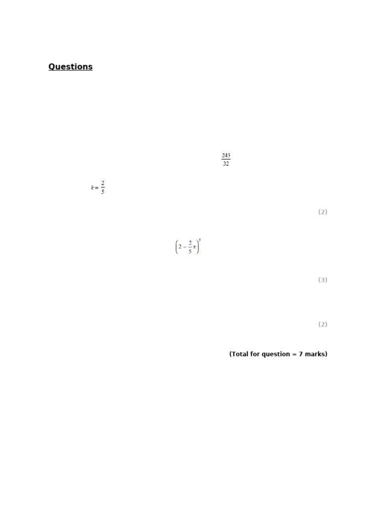 P2-Unit 1-Algebra QP | PDF