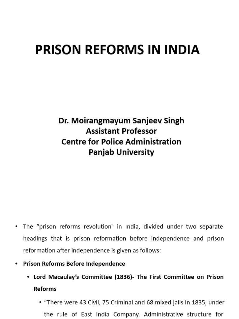 Prison Reforms in India | PDF | Prison | Probation