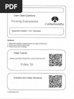 Forming Algebraic Expressions Practice | PDF