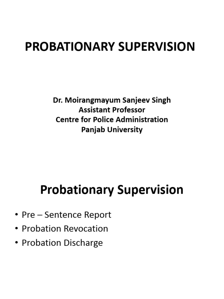 Probationary Supervision Class | PDF | Probation | Presentence ...