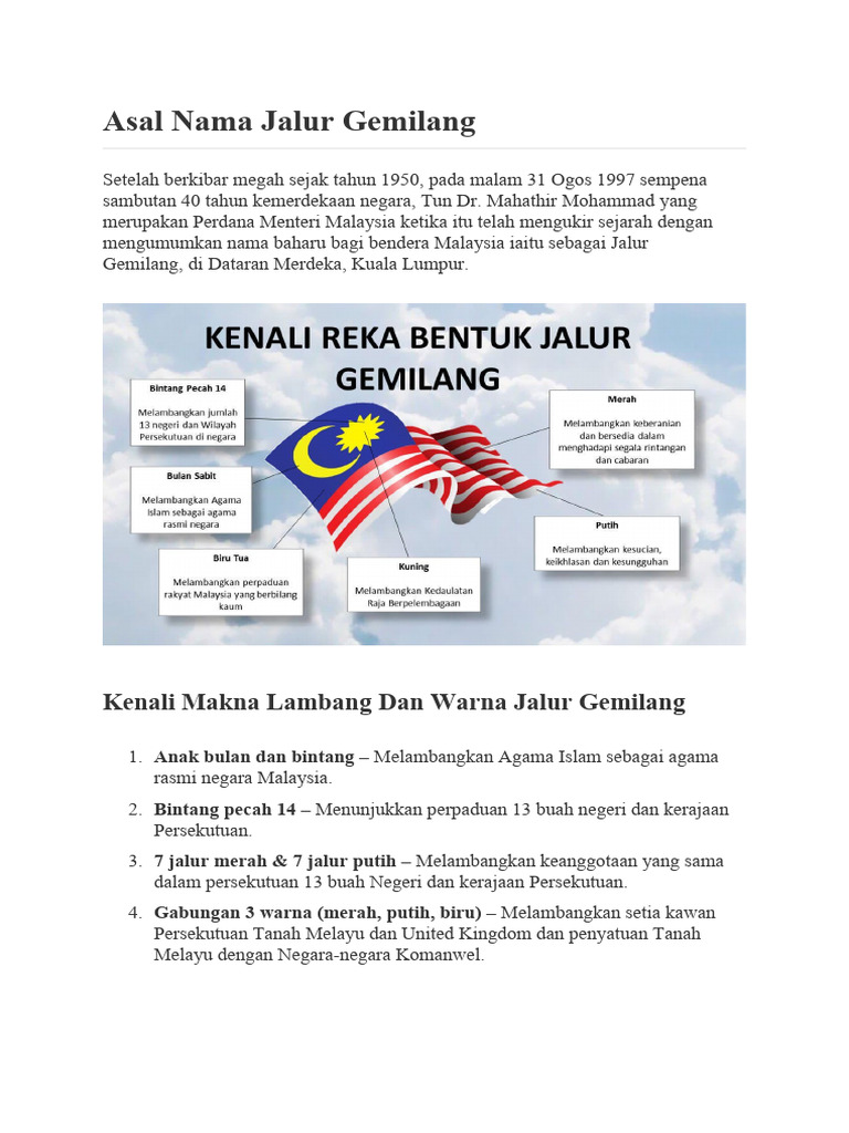 Asal Nama Jalur Gemilang | PDF