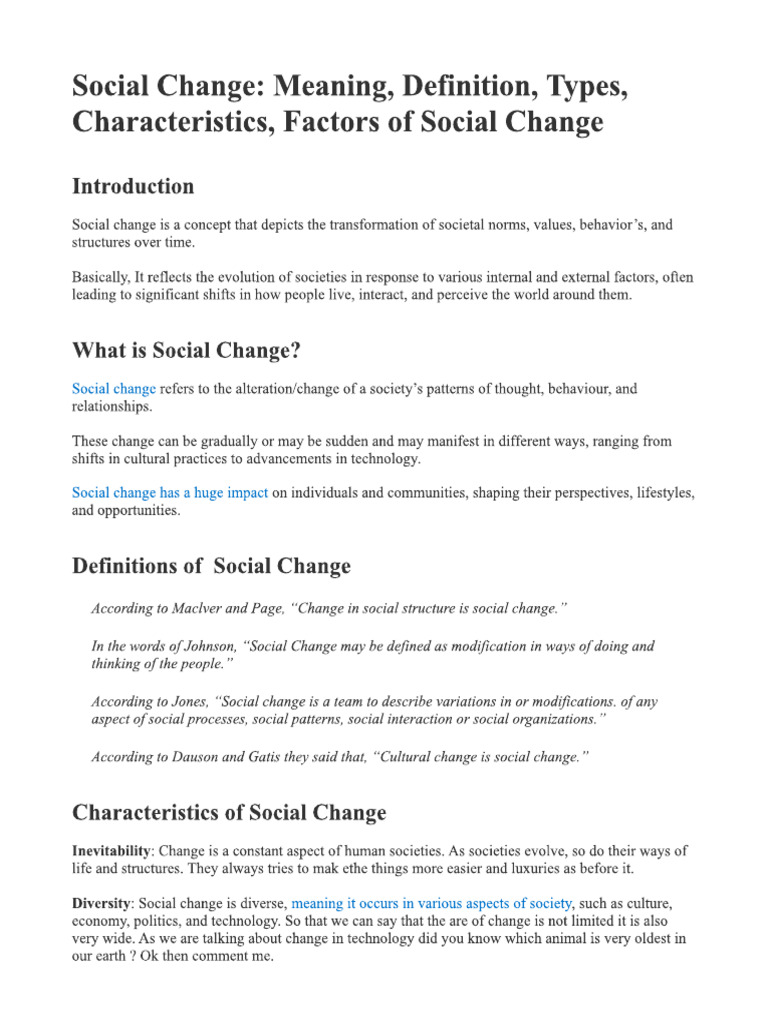 Social Change | PDF