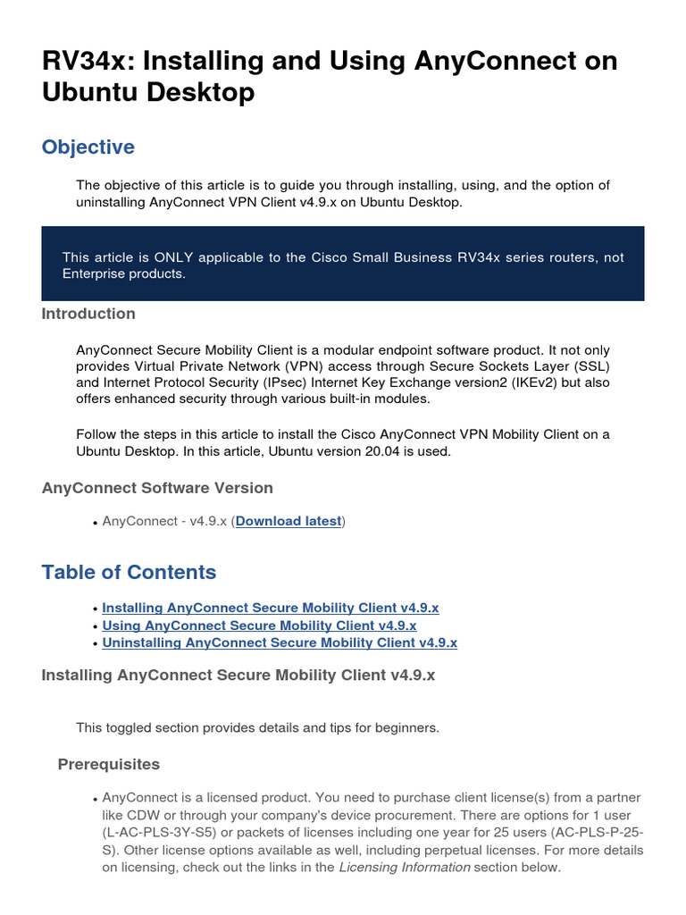 KMGMT 785 AnyConnect Linux Ubuntu | PDF | Directory (Computing) | Computer File