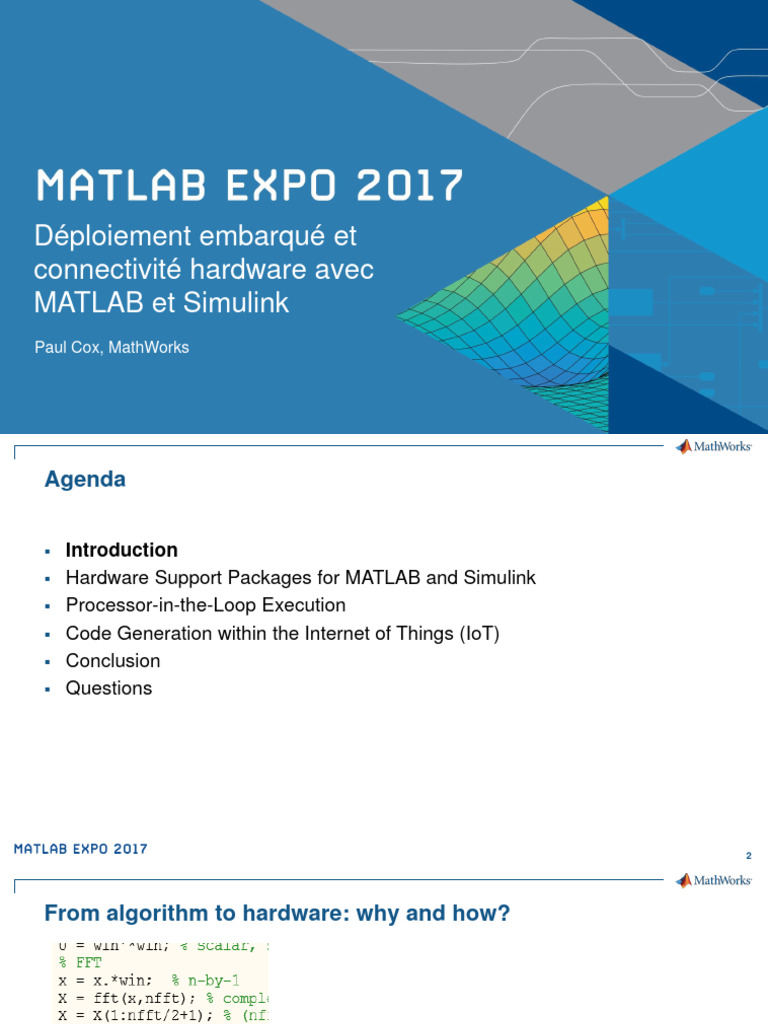 Embedded Deployment Hardware Connectivity With Matlab Simulink Download Free Pdf Matlab