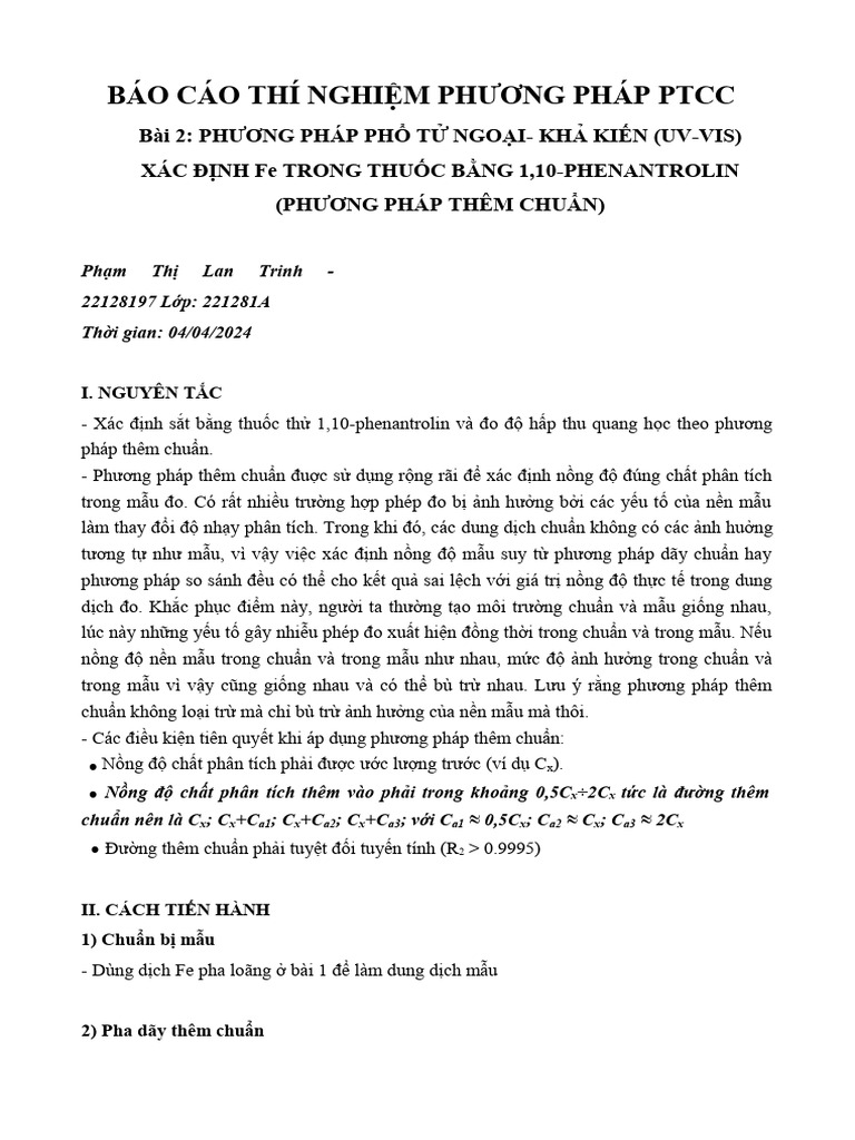 Báo Cáo PTCC Bài 2 | PDF