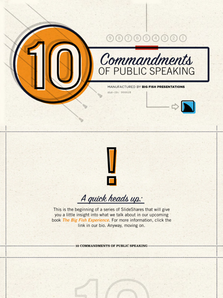 10 commandments of Public Speaking | PDF