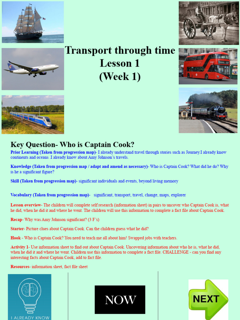 Year 2 Captain Cook History and Geography Lessons | PDF | James Cook