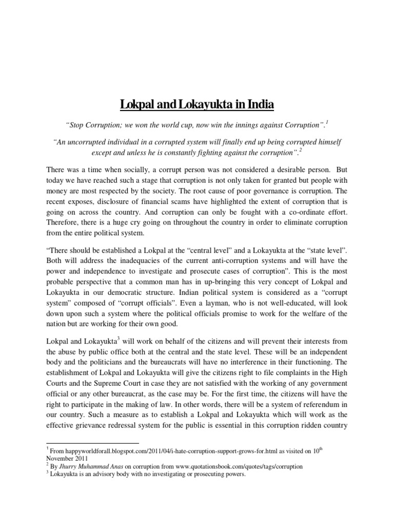 Anti-Corruption Reforms in India | PDF | Government | Justice