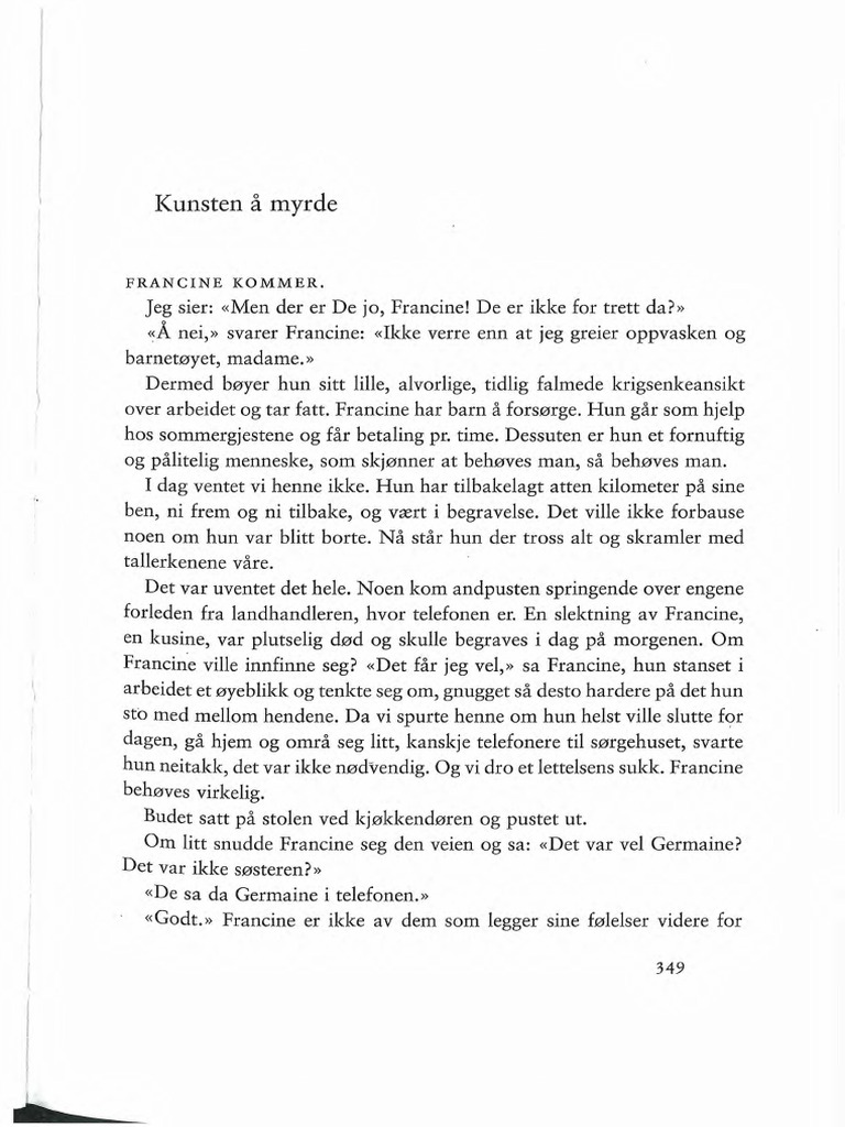 Kunsten å myrde (Cora Sandel) | PDF