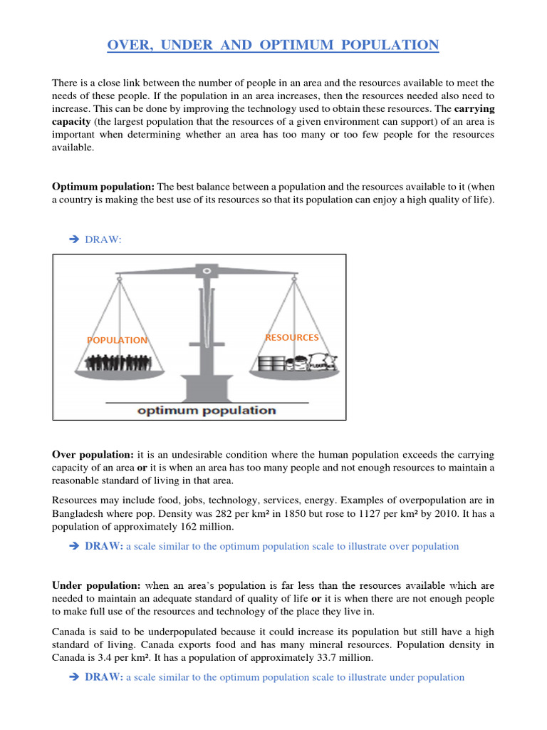 Population and Resource Balance | PDF | Cost Of Living | Human ...