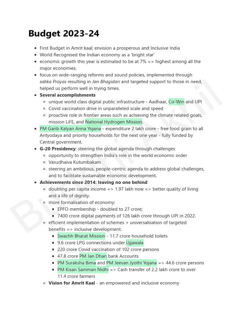 Budget 2023-24 | PDF | Government Budget Balance | Taxes