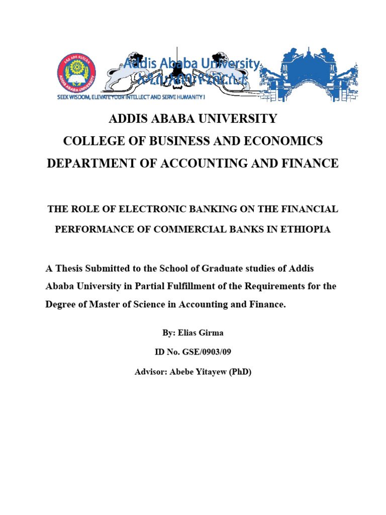 Elias Girma | PDF | Banks | Automated Teller Machine