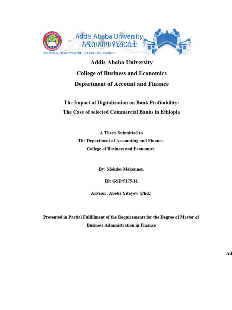 Mekdes Mekonnen | PDF | Banks | Linear Regression