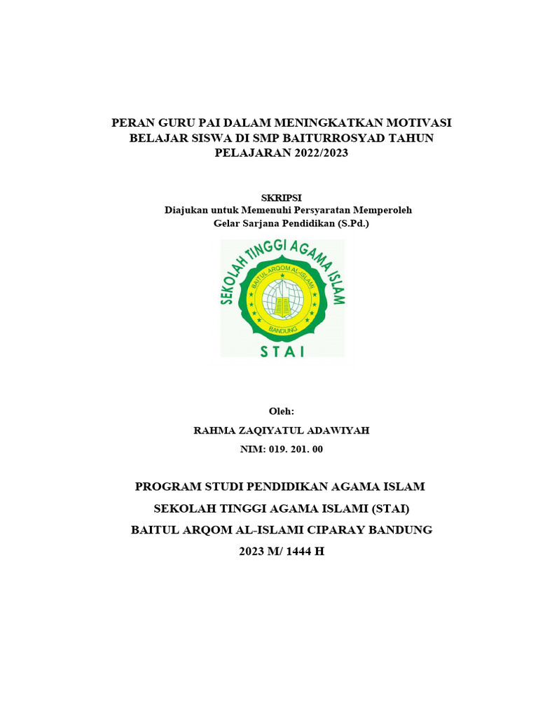 Lampiran Skripsi | PDF