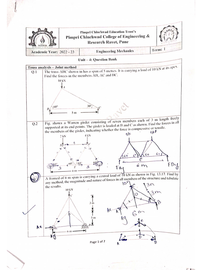 Mechanics Imp Que For Endsem | PDF