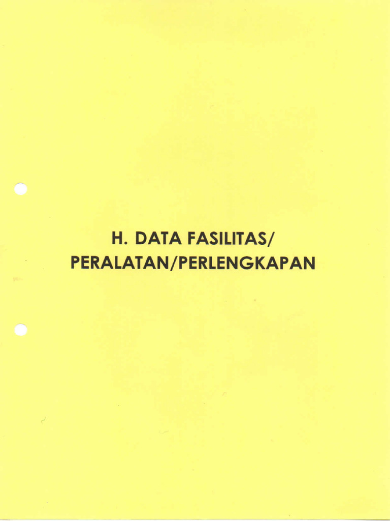 Data Peralatan | PDF