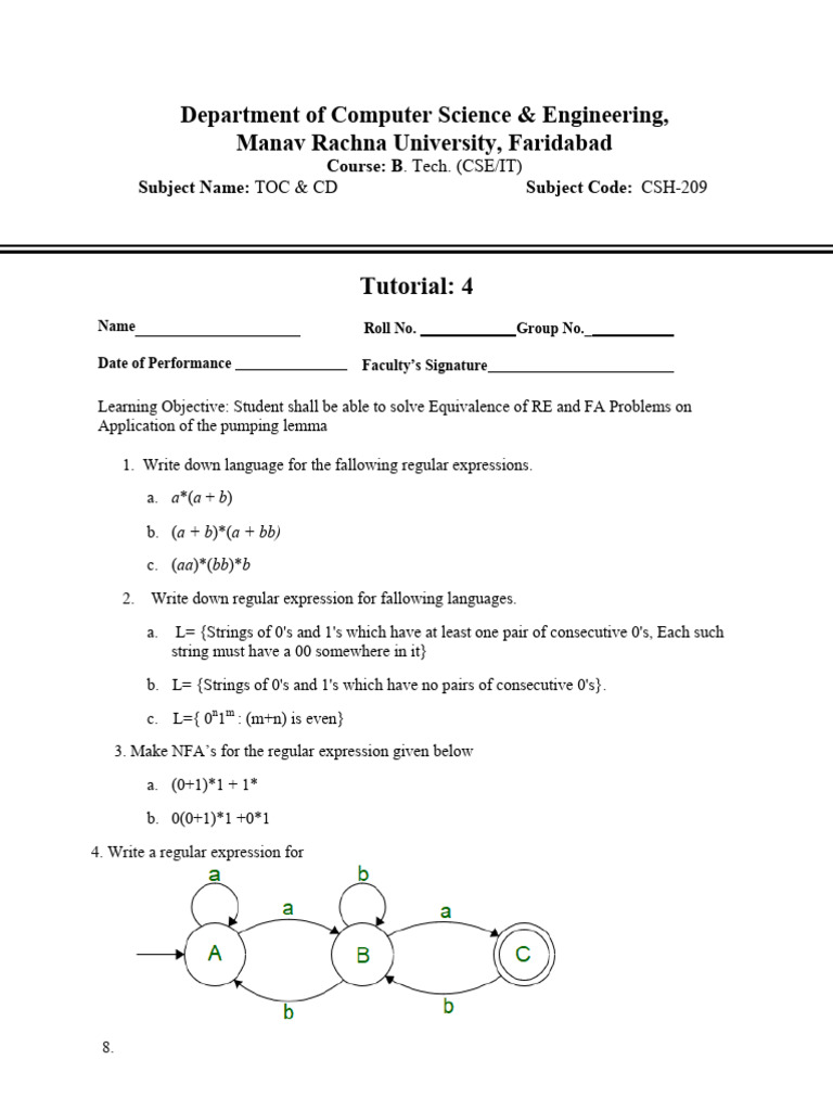 Tutorial 4 Regular Expression | PDF