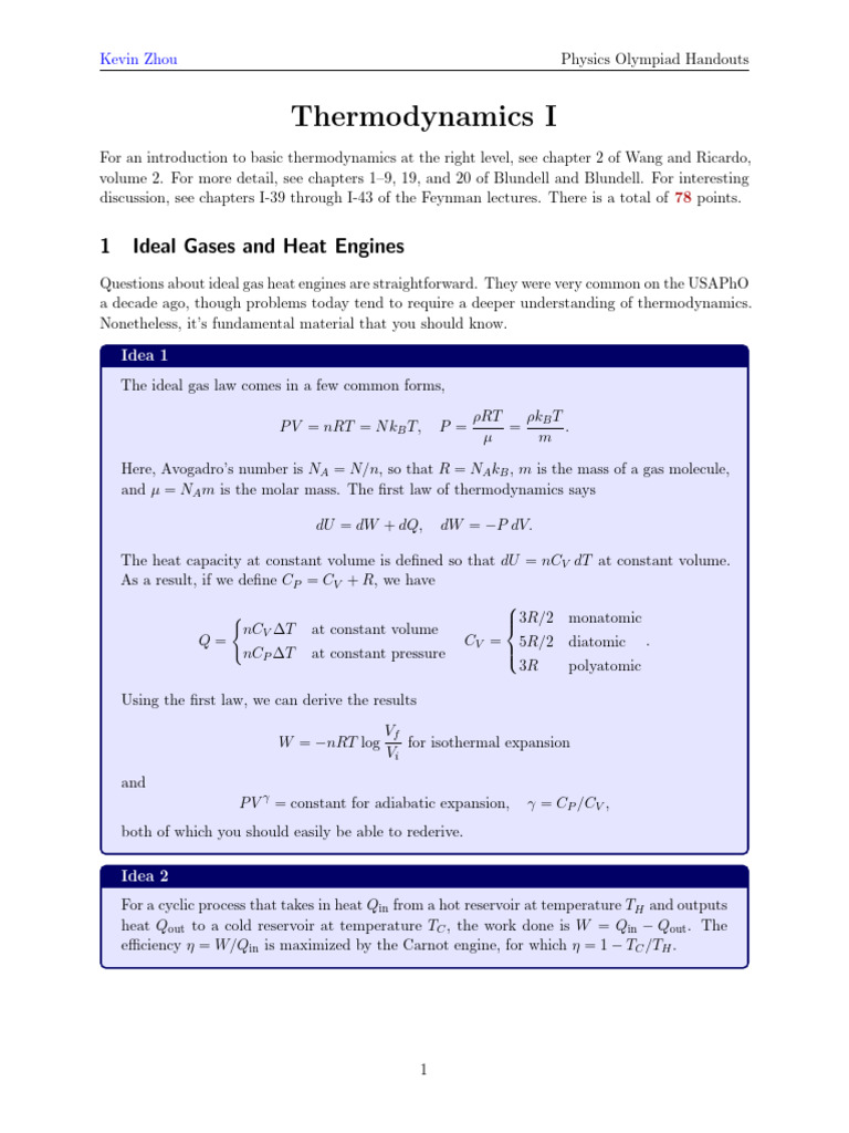 T1 Sol | PDF | Gases | Heat