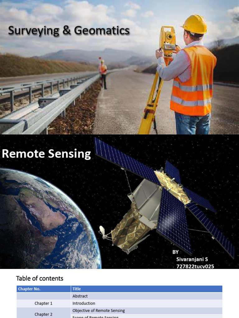 Surveying & Geomatics | PDF | Remote Sensing | Electromagnetic Spectrum