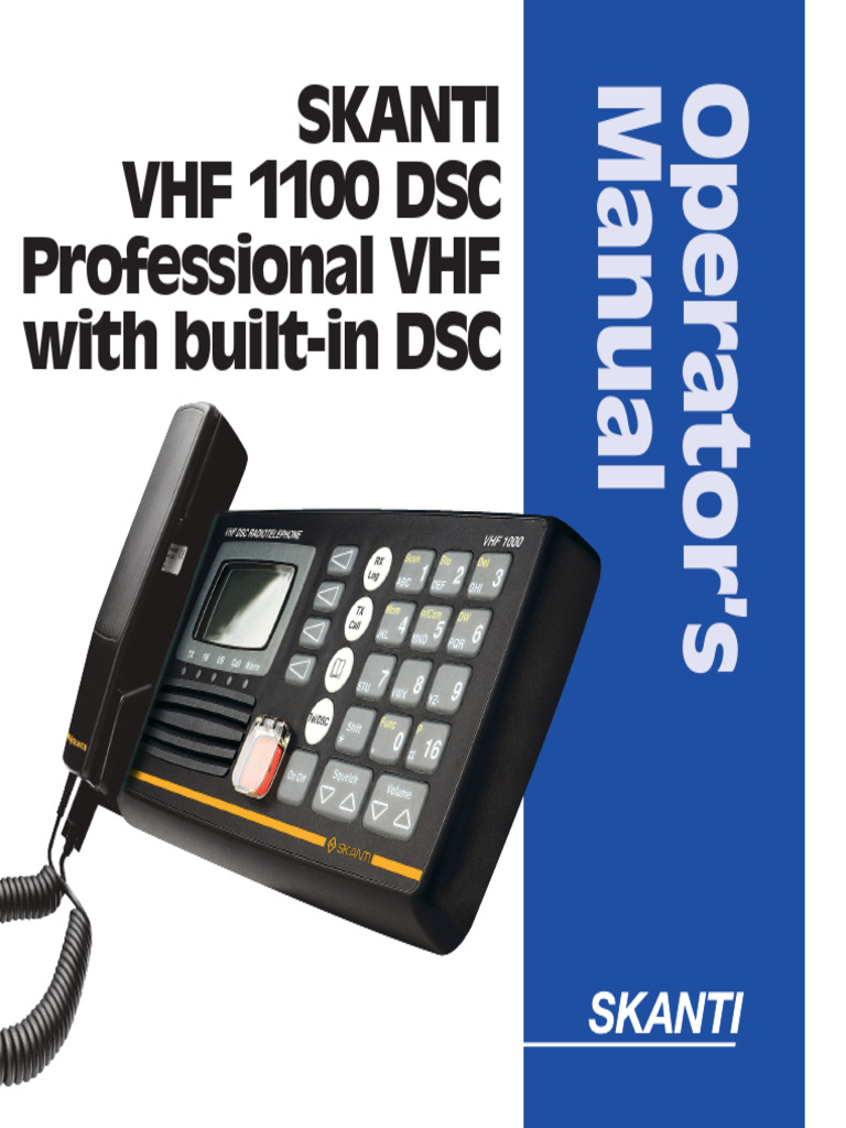 VHF 1100 DSC | PDF | Duplex (Telecommunications) | Electronics