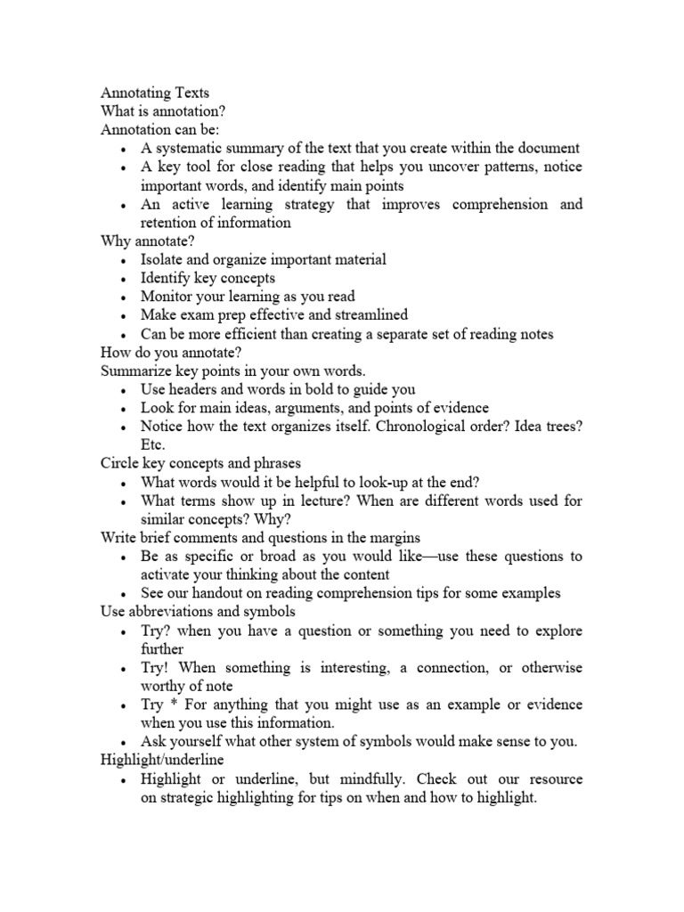 Annotation | PDF | Reading Comprehension | Annotation
