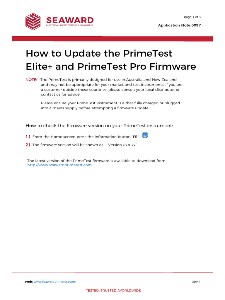 0097-How To Update The Primetest Elite and Pro Firmware Rev1 | PDF ...