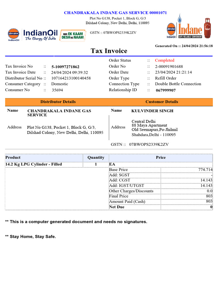 Gas Bill | PDF | Invoice | Payments