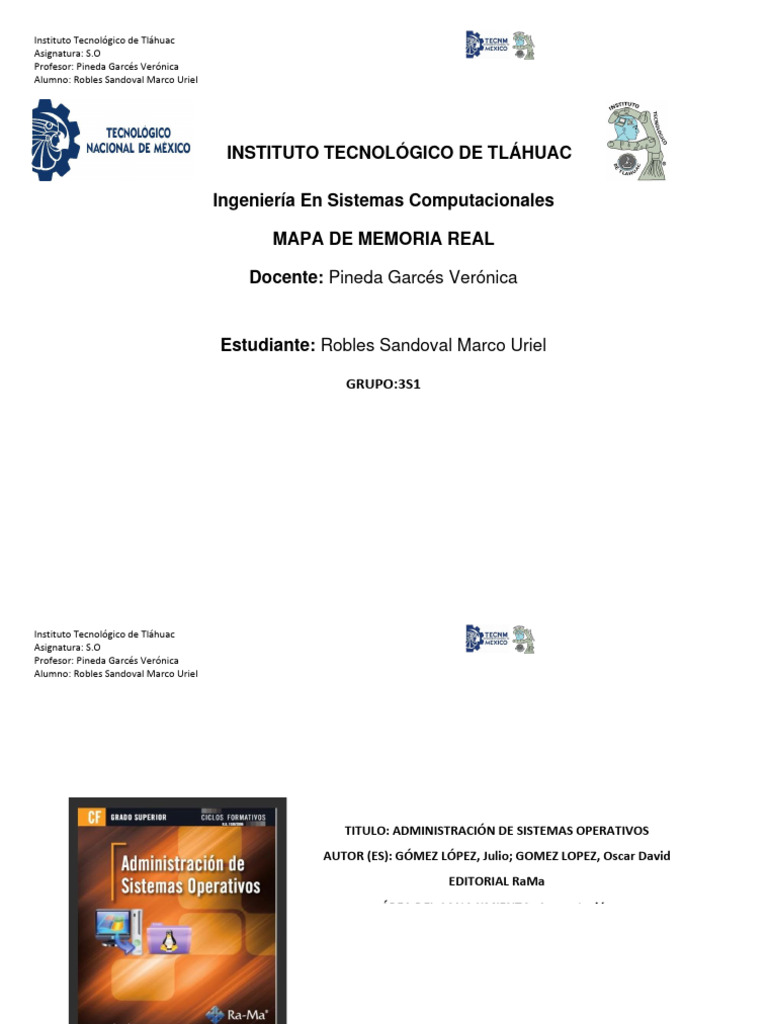 Memoria Real en S.O. | PDF | Almacenamiento de datos de la computadora ...