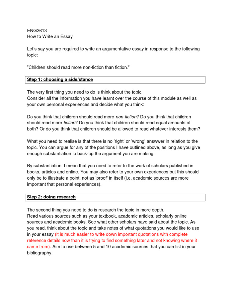 Essay Writing Guide for ENG2613 | PDF | Essays | Plagiarism