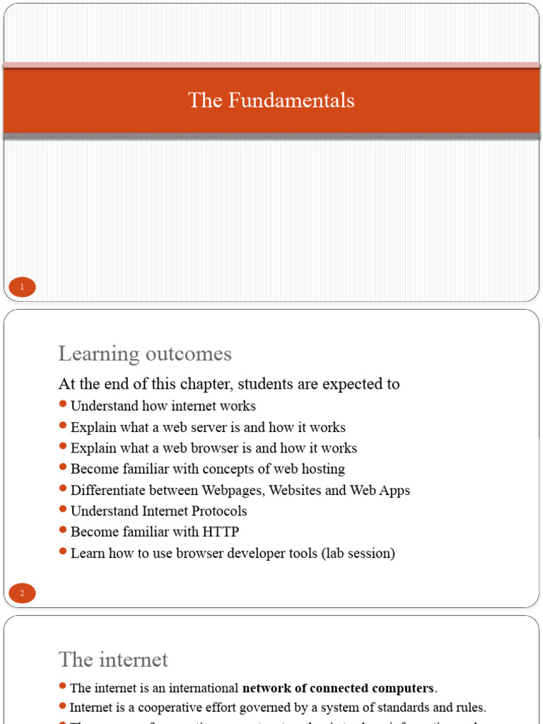 Ch1 The Fundamentals | PDF | World Wide Web | Internet & Web