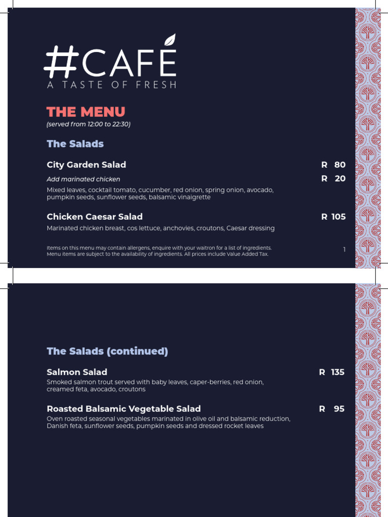 March - 2024 - City Lodge Food Menu Dark Blue - PRINT | PDF ...